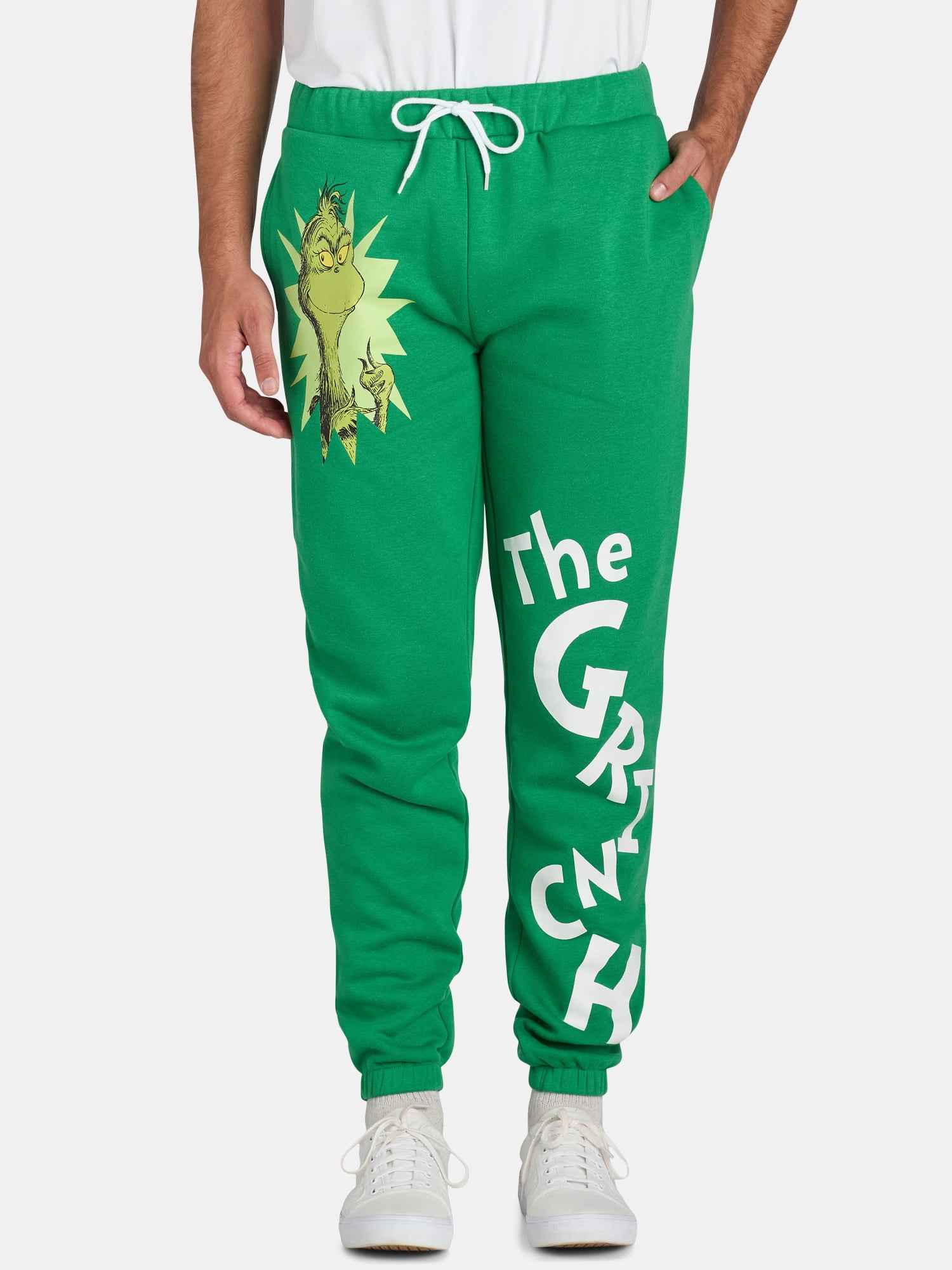 Dr. Seuss Men's and Men's Big & Tall Grinch Burst Graphic Joggers ...
