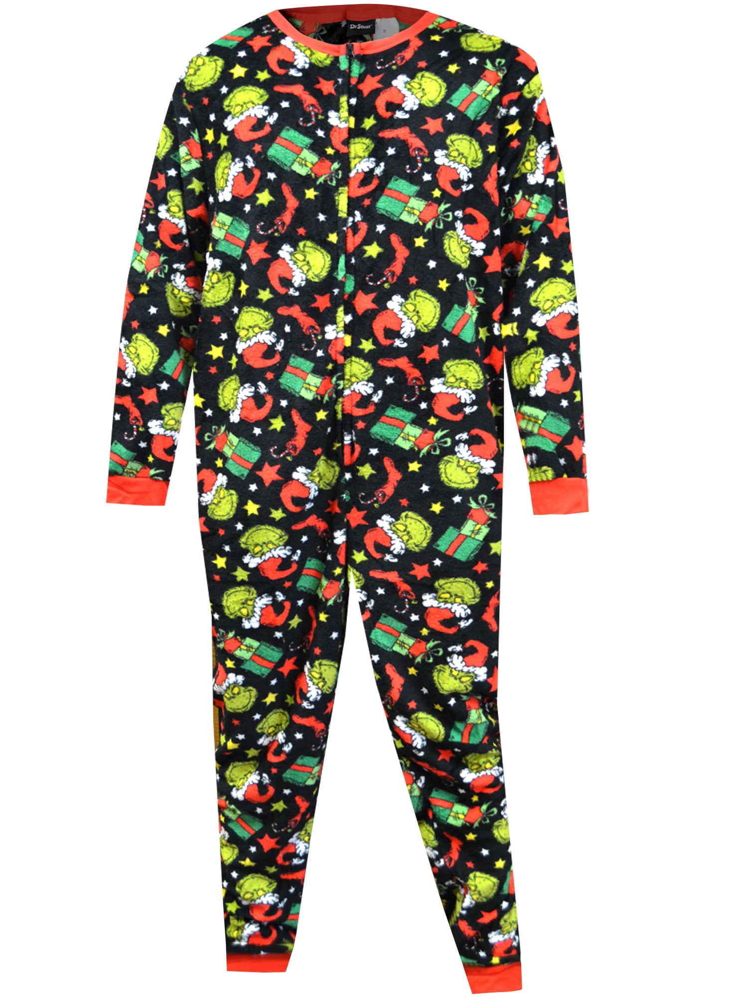 Dr. Seuss Mens Dr Seuss Grinch Merry Whatever Drop Seat Guys Onesie ...