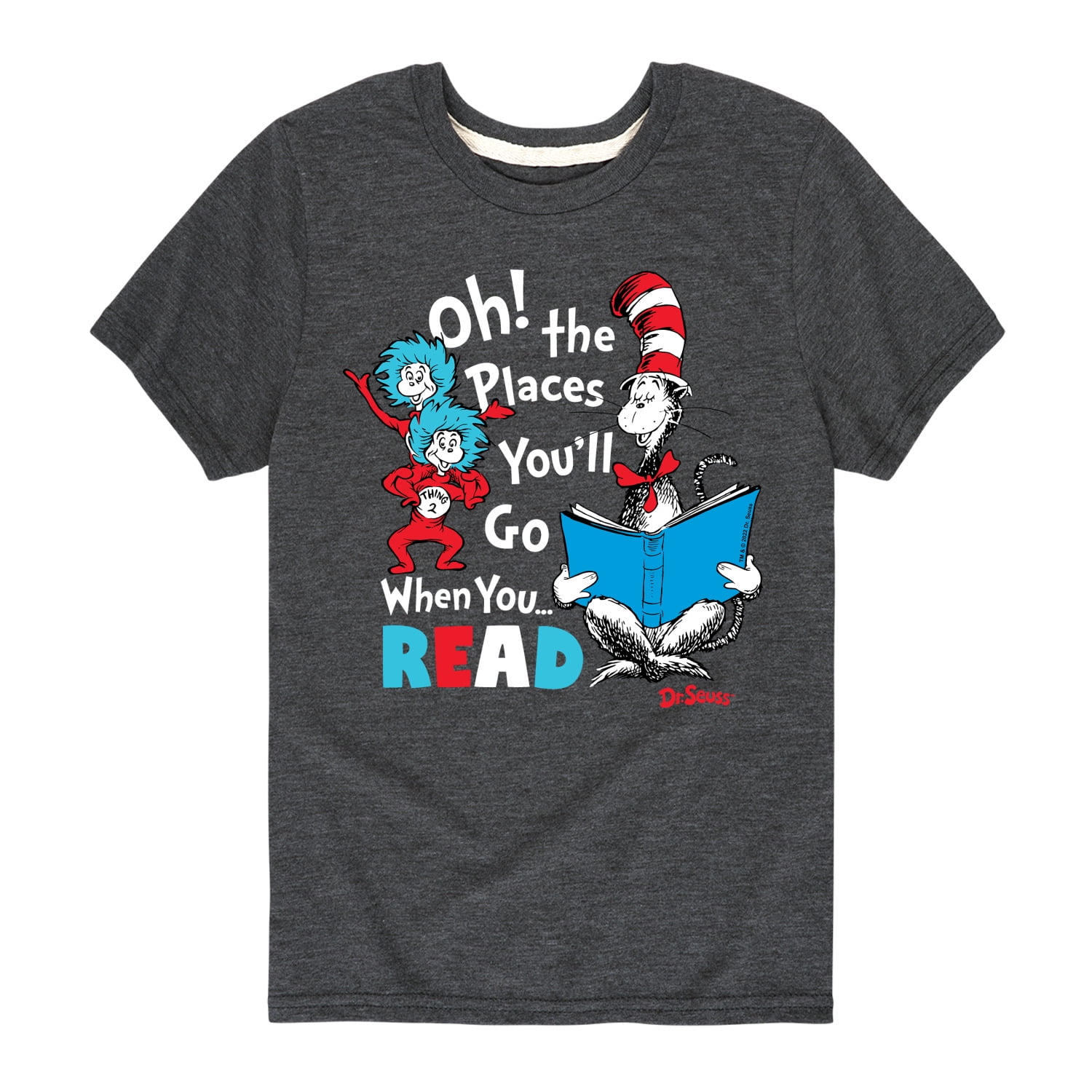 Dr. Seuss - Oh! Places You'll Go When You Read - Youth Short Sleeve ...