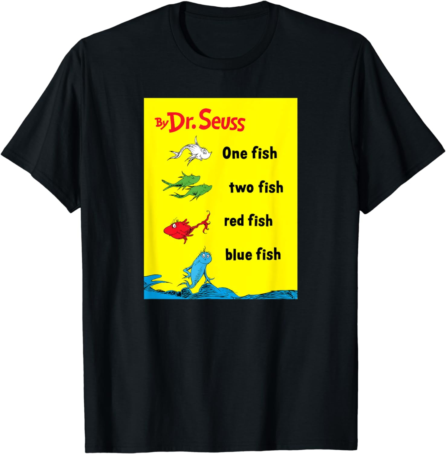 Dr. Seuss One Fish Two Fish Book Cover T-Shirt - Walmart.com