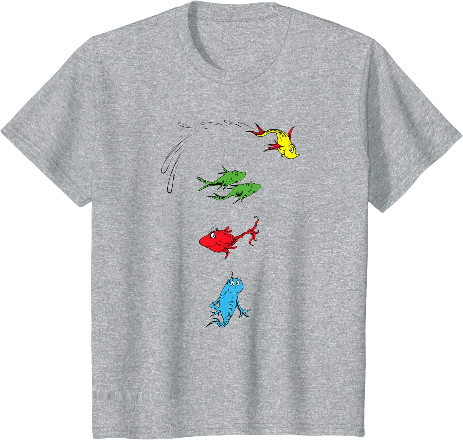 Dr. Seuss One Fish Two Fish Red Fish Blue Fish T-Shirt Size 14-16 ...