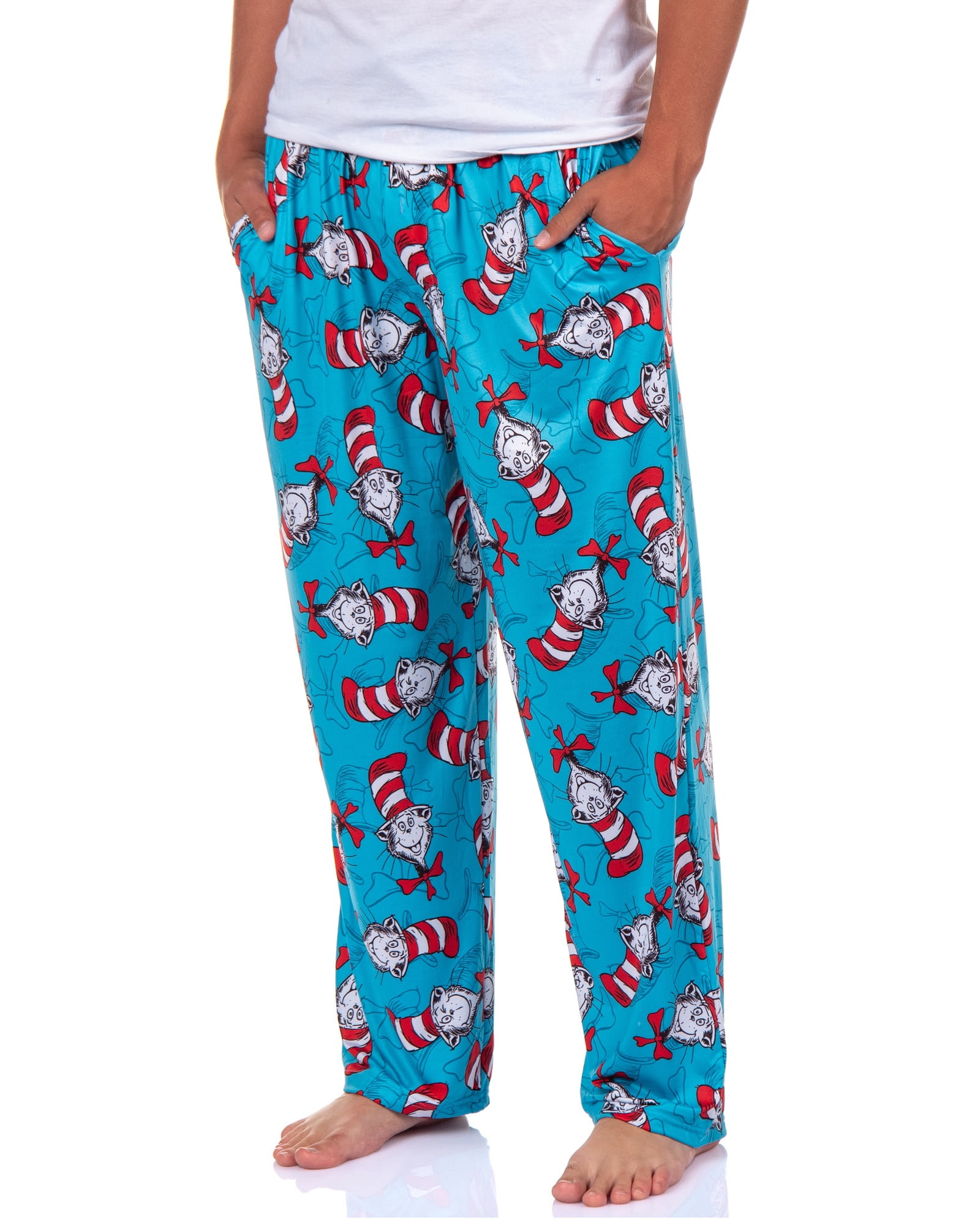 Dr. Seuss PJs Mens Cat In The Hat Expressions All Over Print Pajama ...