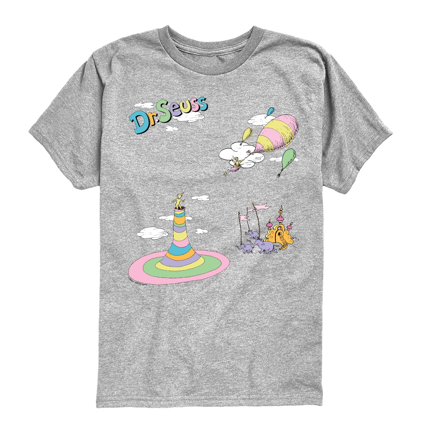 Dr. Seuss - Places Multi Hit - Youth Boys Short Sleeve Graphic T-Shirt ...