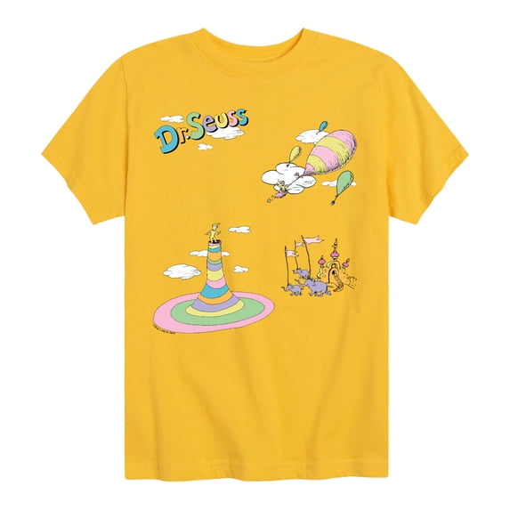 Dr. Seuss - Places Multi Hit - Youth Boys Short Sleeve Graphic T-Shirt ...
