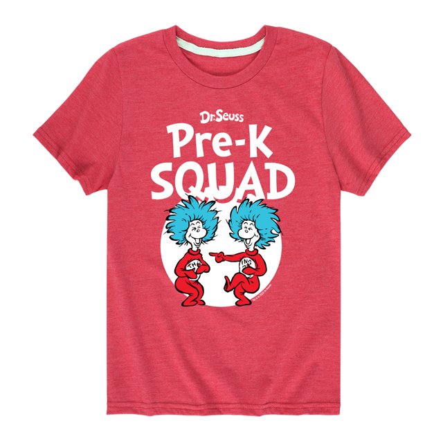 Dr. Seuss - Pre-K Squad - Thing 1 and Thing 2 - Toddler and Youth Short ...