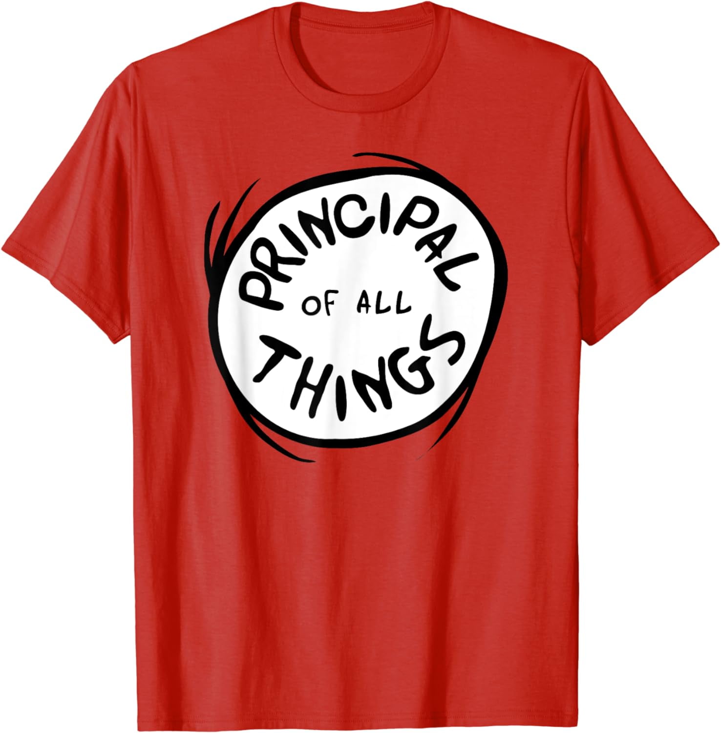 Dr. Seuss Principal of all Things Emblem RED T-Shirt - Walmart.com