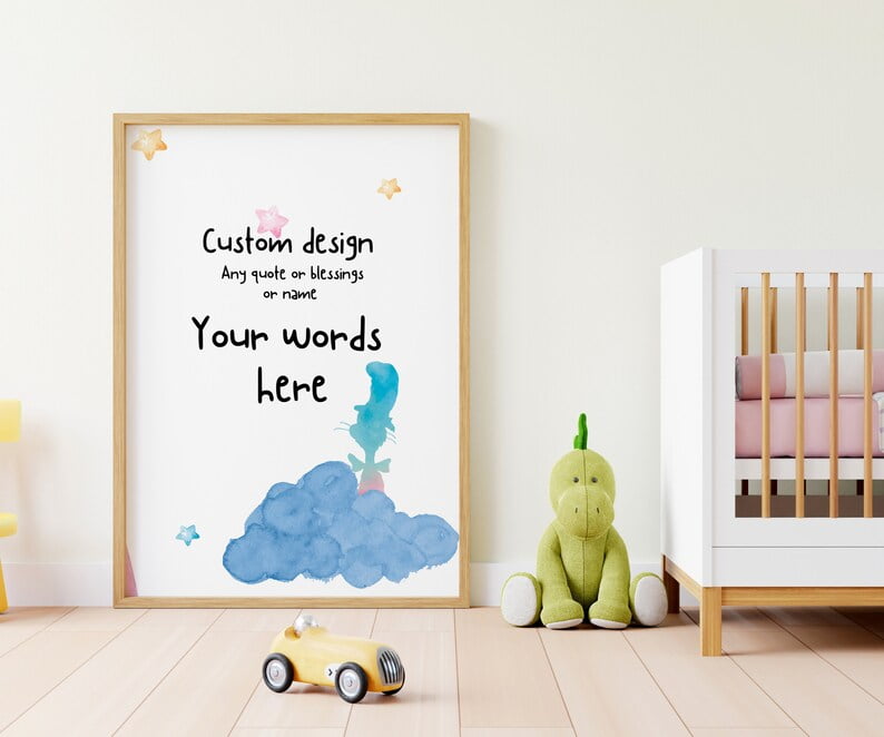 Dr Seuss Quote Poster Nursery Artwork Personalized Gifts Kids Room ...