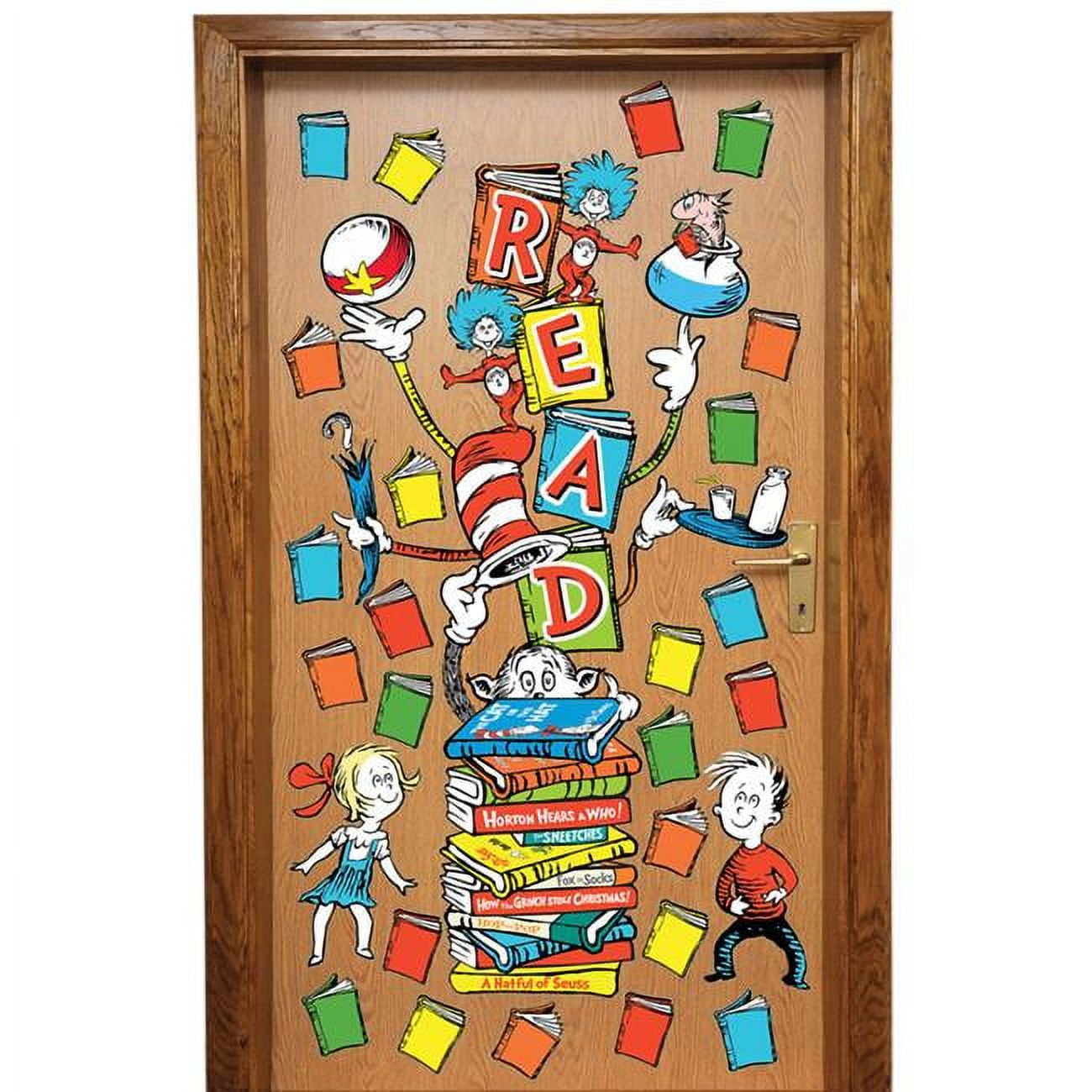Dr Seuss Reading Door Decor Kit - Walmart.com