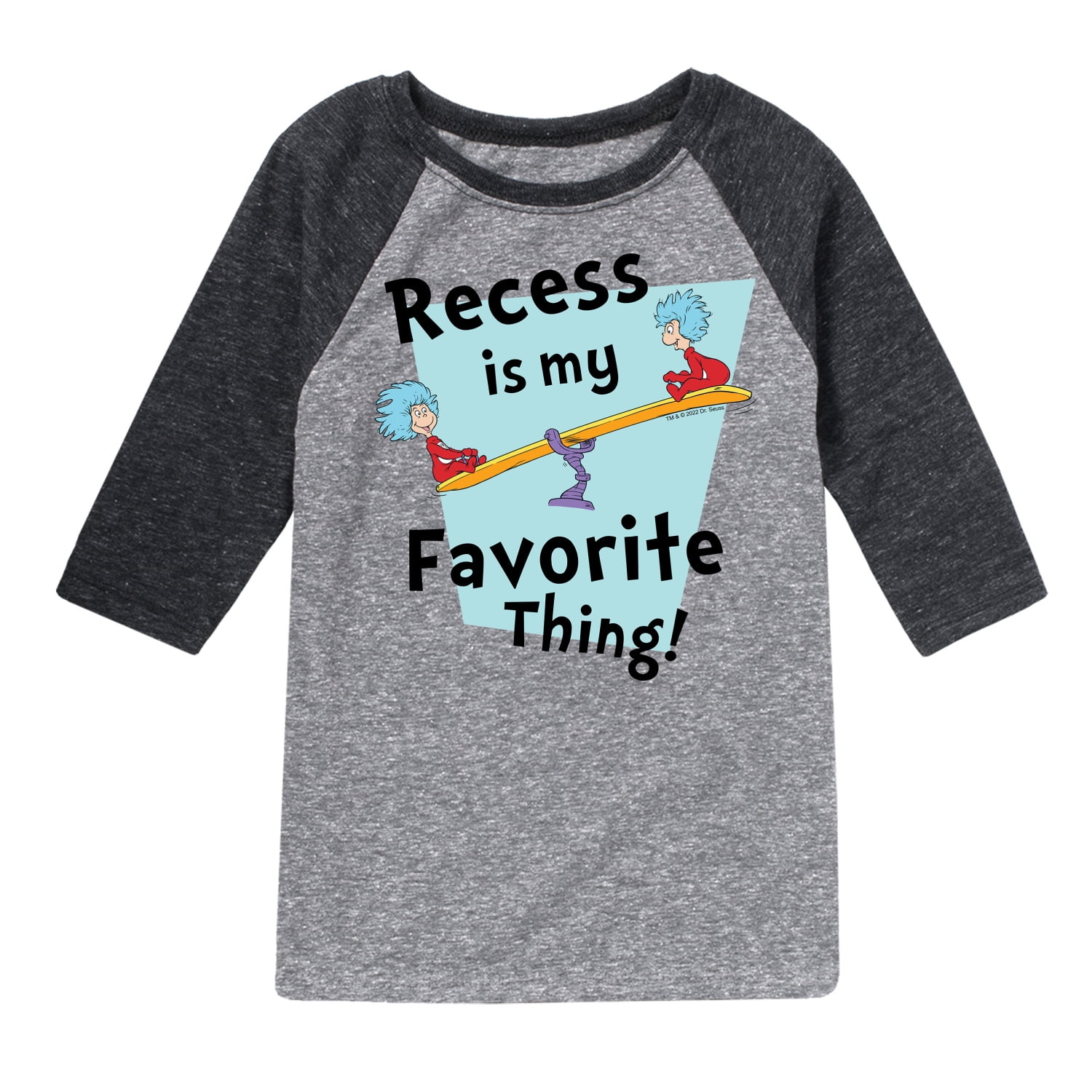Dr. Seuss - Recess Is My Favorite Thing - Toddler And Youth Raglan ...