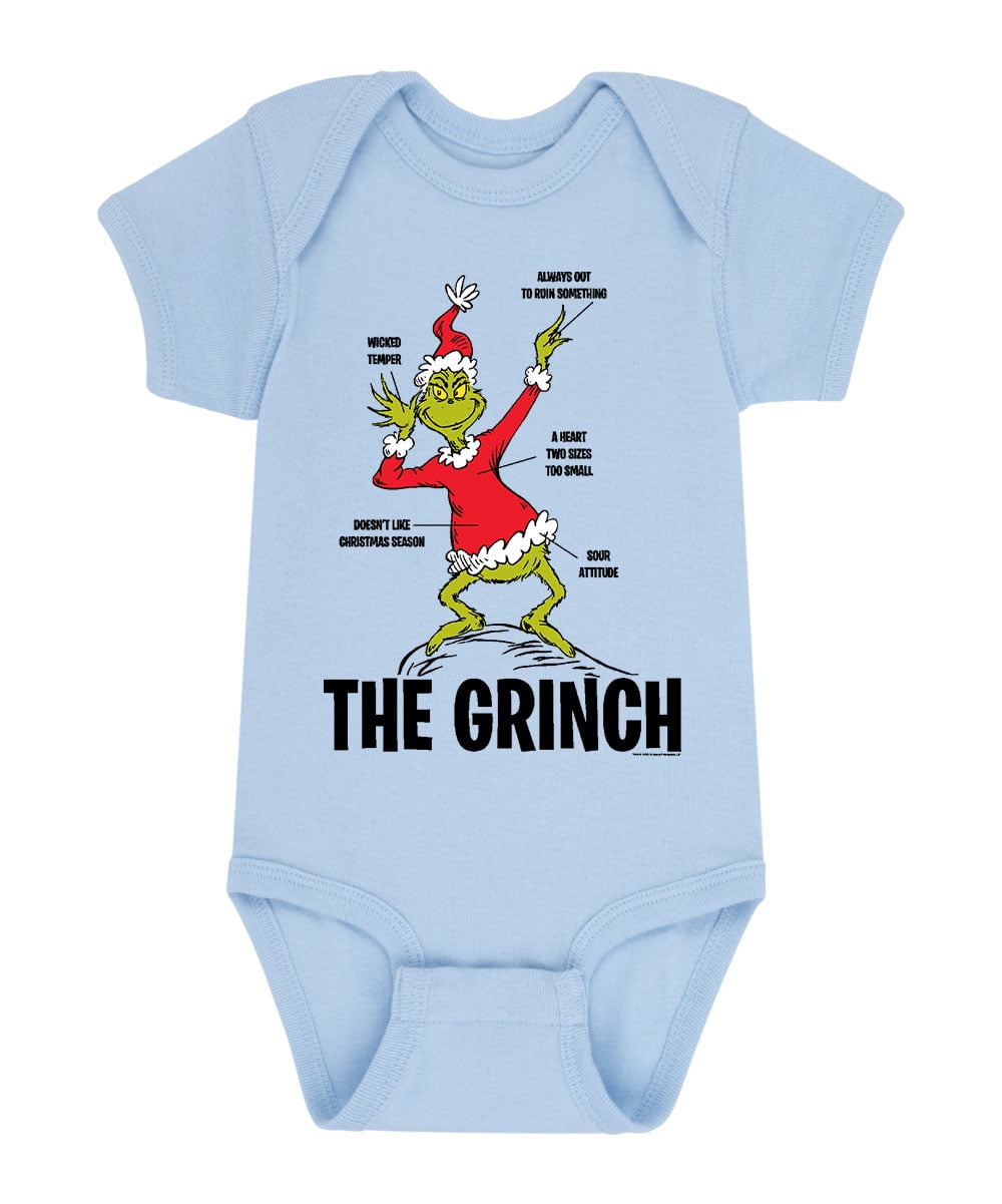 Dr. Seuss - Santa Grinch - Infant Baby One Piece - Walmart.com