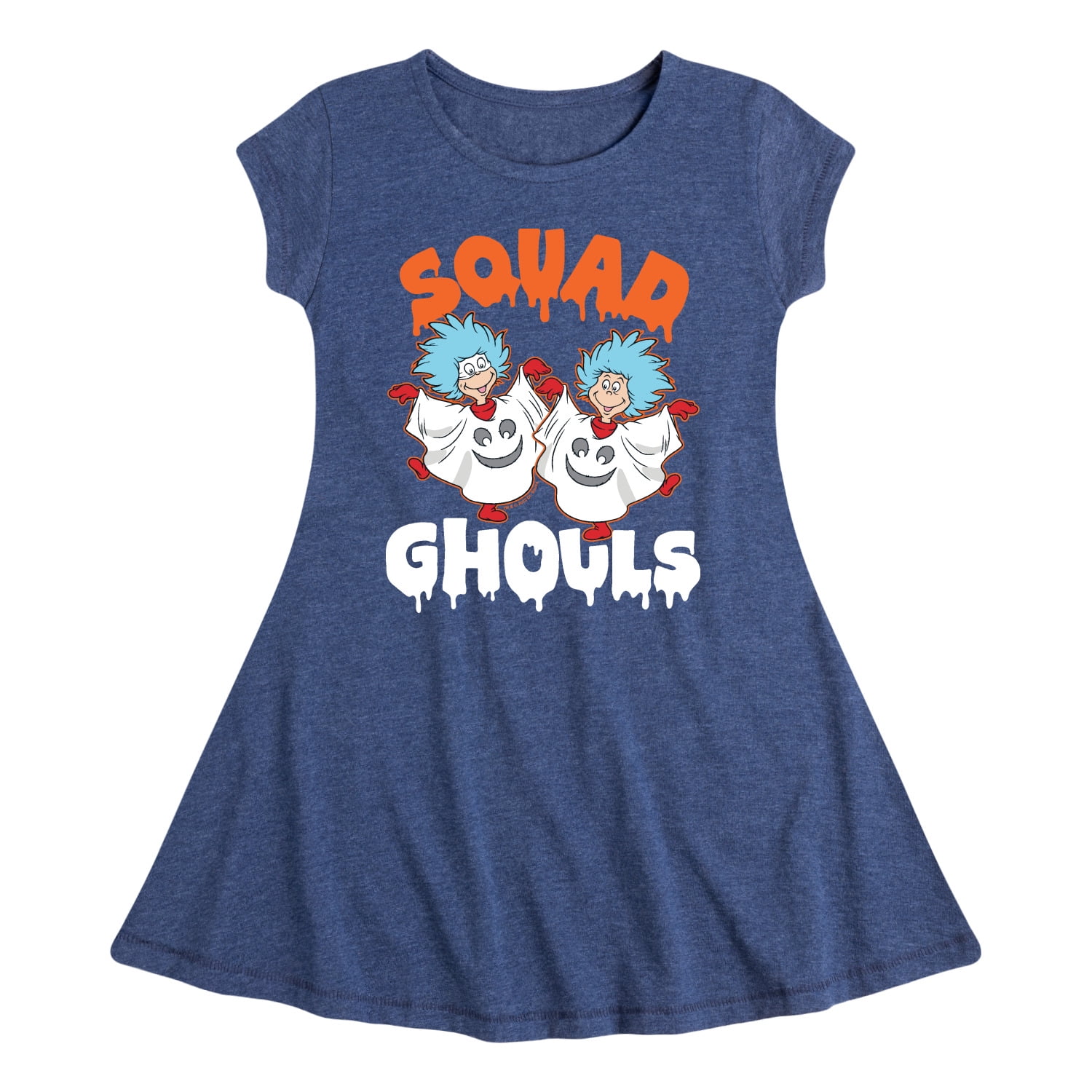 Dr. Seuss - Squad Ghouls - Toddler And Youth Girls Fit And Flare Dress ...