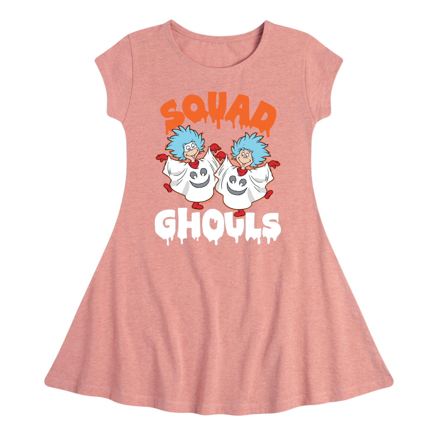 Dr. Seuss - Squad Ghouls - Toddler And Youth Girls Fit And Flare Dress ...