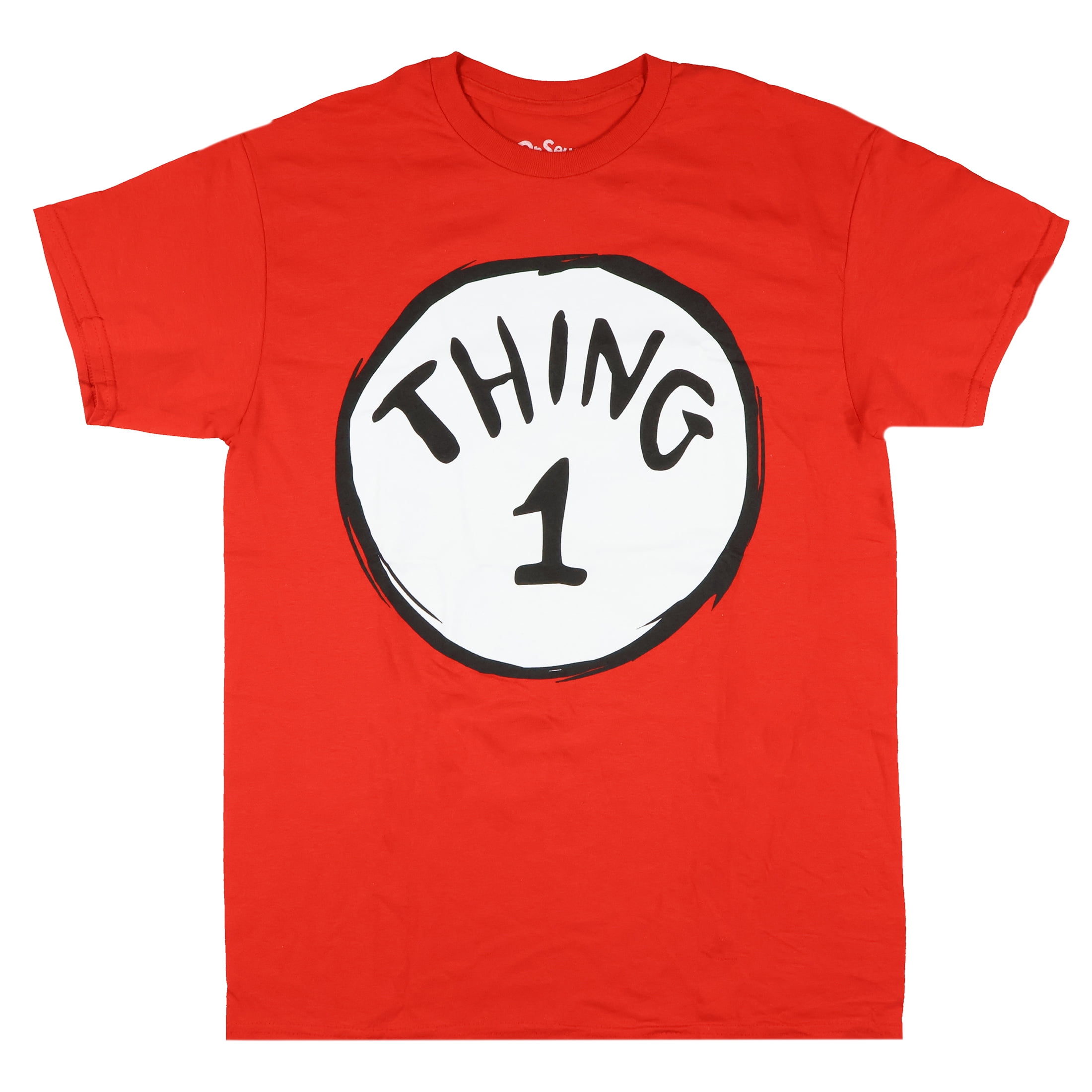Dr. Seuss T-Shirt Men's The Cat In The Hat Thing 1 & Thing 2 Adult Tee ...