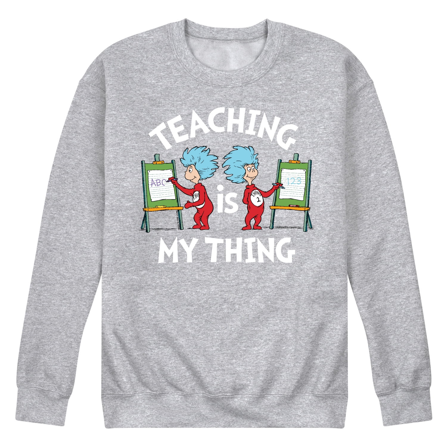 Dr. Seuss - Teaching Is My Thing - Men's Crew Neck Fleece Pullover ...