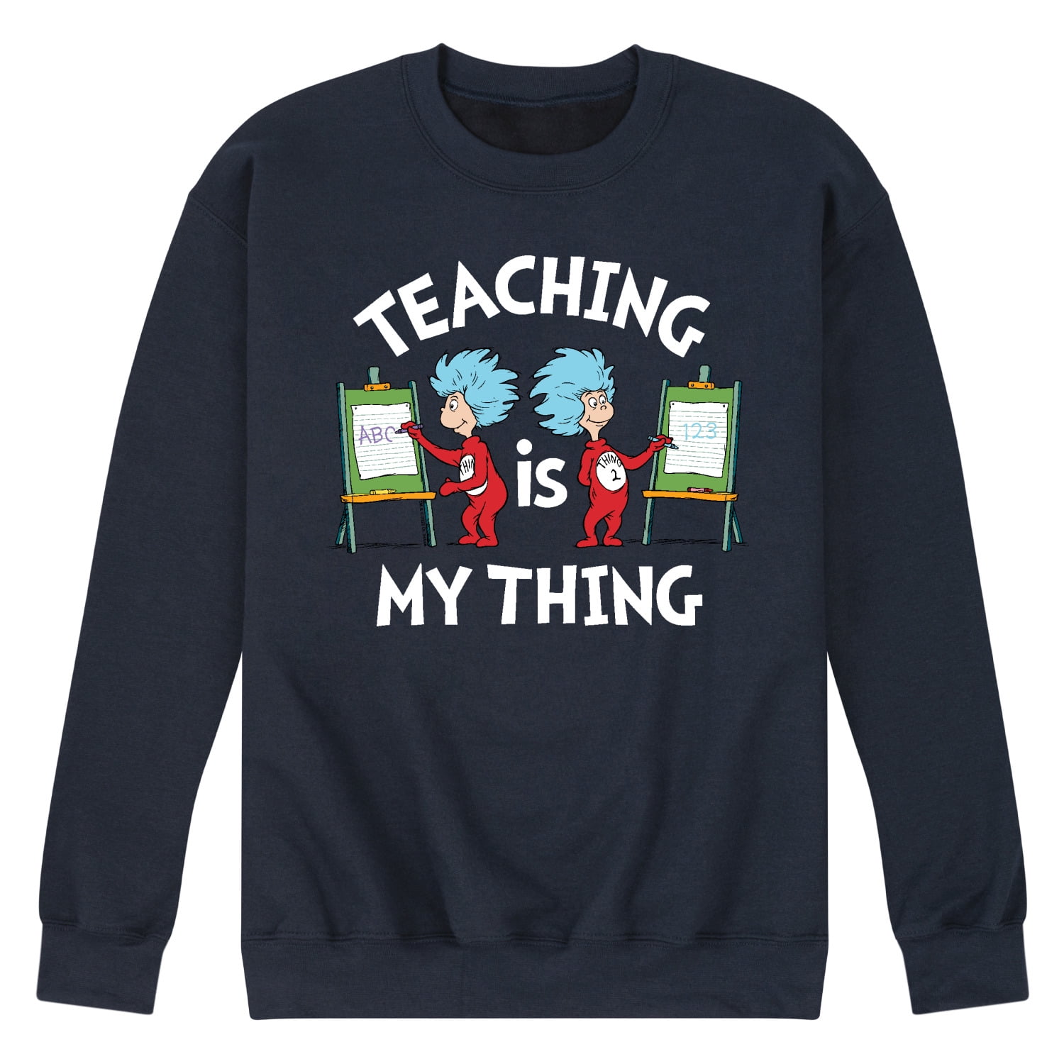 Dr. Seuss - Teaching Is My Thing - Men's Crew Neck Fleece Pullover ...