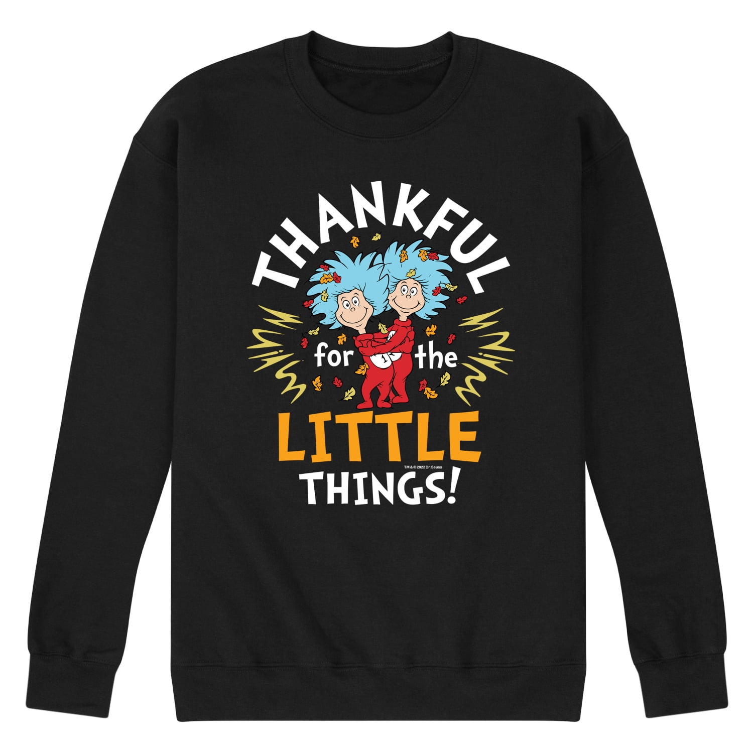 Dr. Seuss - Thanksgiving Is A Family Thing - Men's Crew Neck Fleece ...