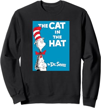 Dr. Seuss The Cat in the Hat Book Cover SweaSweatshirt - Walmart.com