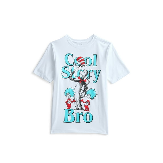 Dr. Seuss The Cat in the Hat Boys Graphic Tee with Short Sleeves, Sizes ...