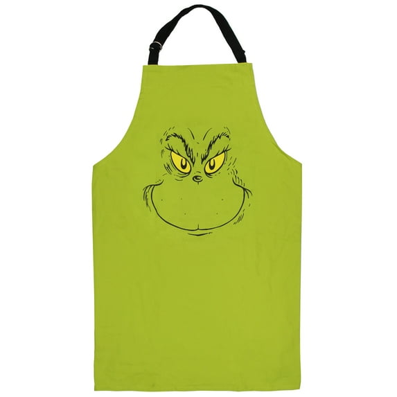Dr. Seuss The Grinch Apron Grinch Face Character Design Adult ...