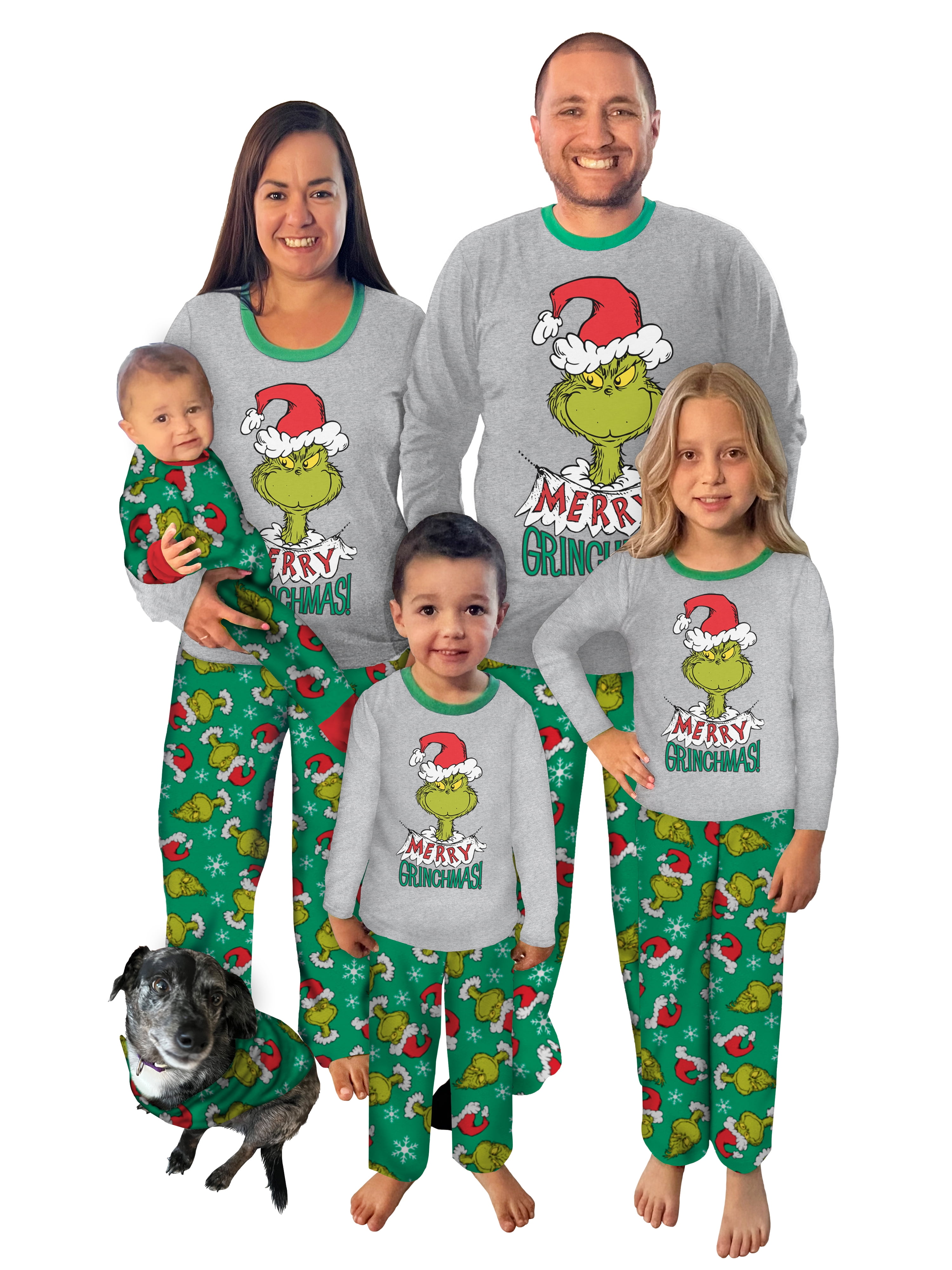 Dr. Seuss The Grinch Boys and Girls Unisex Matching Family Pajama Sets ...
