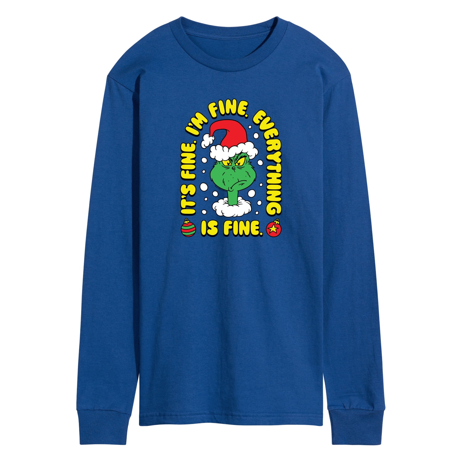Dr. Seuss The Grinch - Christmas - Everything Is Fine - Men's Long ...