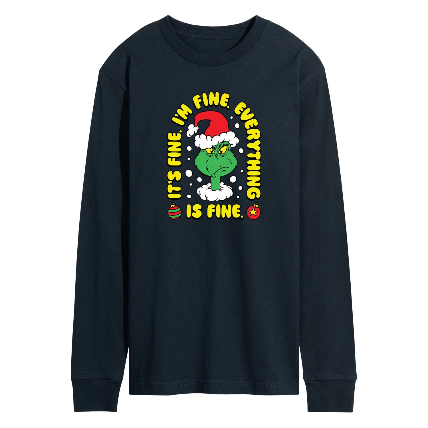 Dr. Seuss The Grinch - Christmas - Everything Is Fine - Men's Long ...