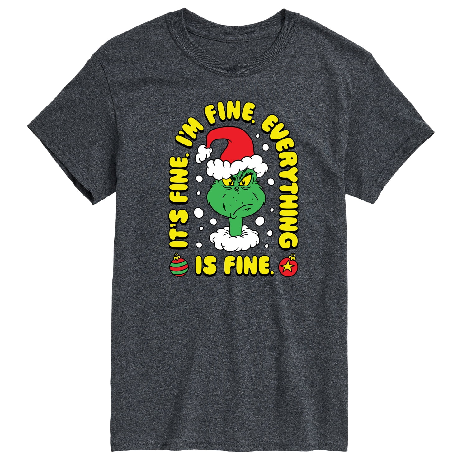 Dr. Seuss The Grinch - Christmas - Everything Is Fine - Men's Short ...
