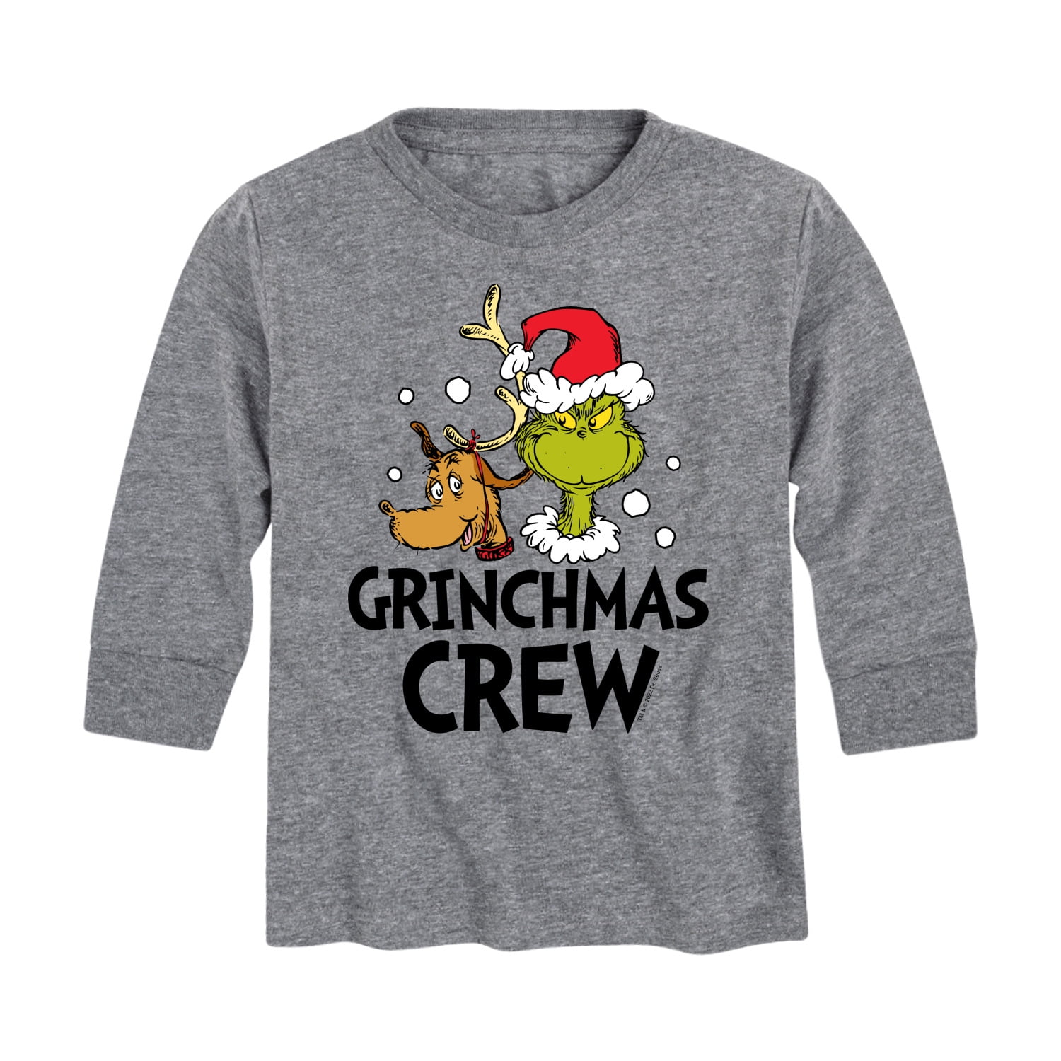 Dr. Seuss The Grinch - Christmas - Grinchmas Crew - Toddler & Youth Long Sleeve Graphic T-Shirt ...