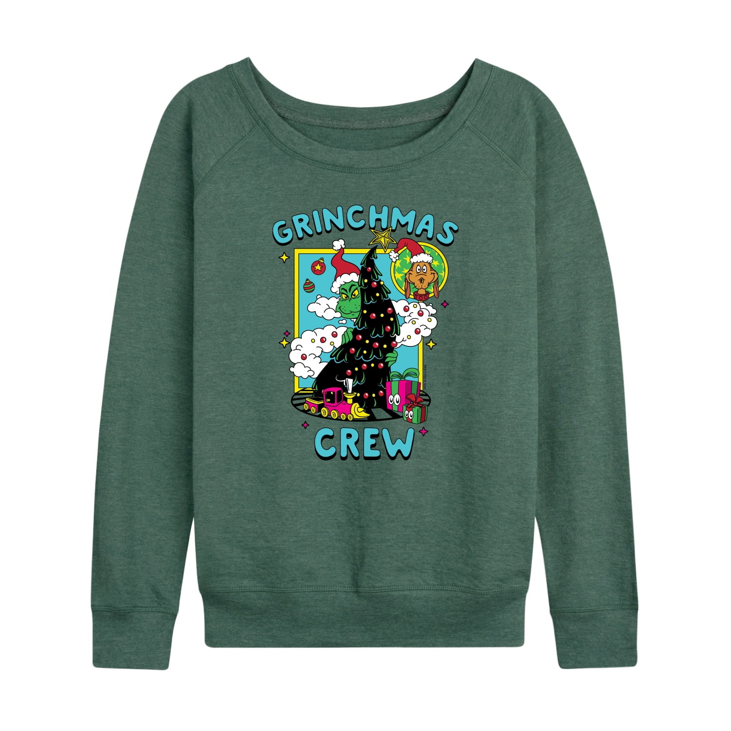 Dr. Seuss The Grinch - Christmas - Grinchmas Crew - Women's Lightweight French Terry Long Sleeve ...