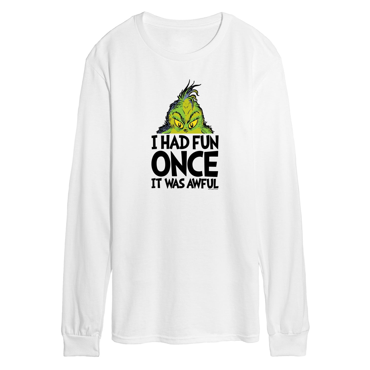 Dr. Seuss The Grinch - Christmas - I Had Fun Once It Was Awful - Men's ...
