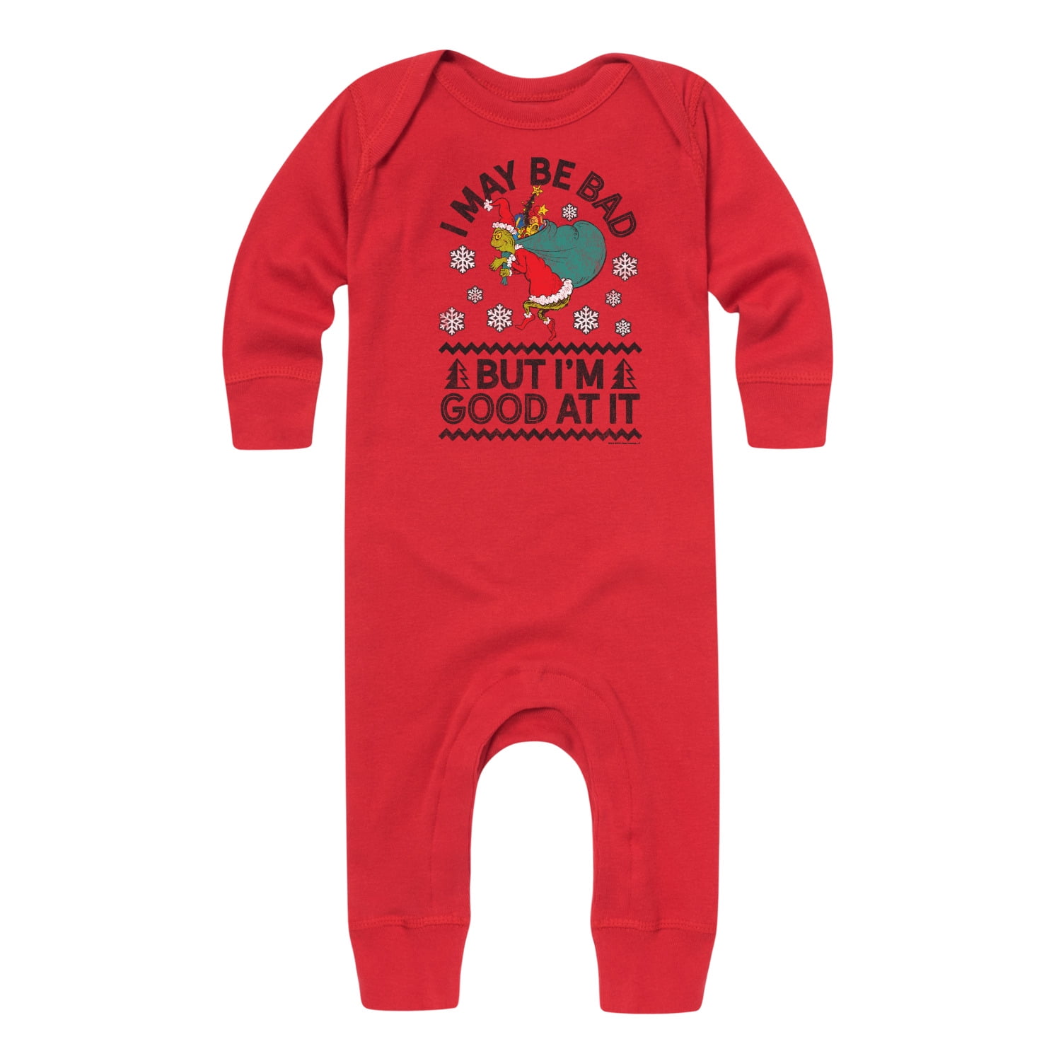 Dr. Seuss The Grinch - Christmas - I May Be Bad - Infant Baby Long ...