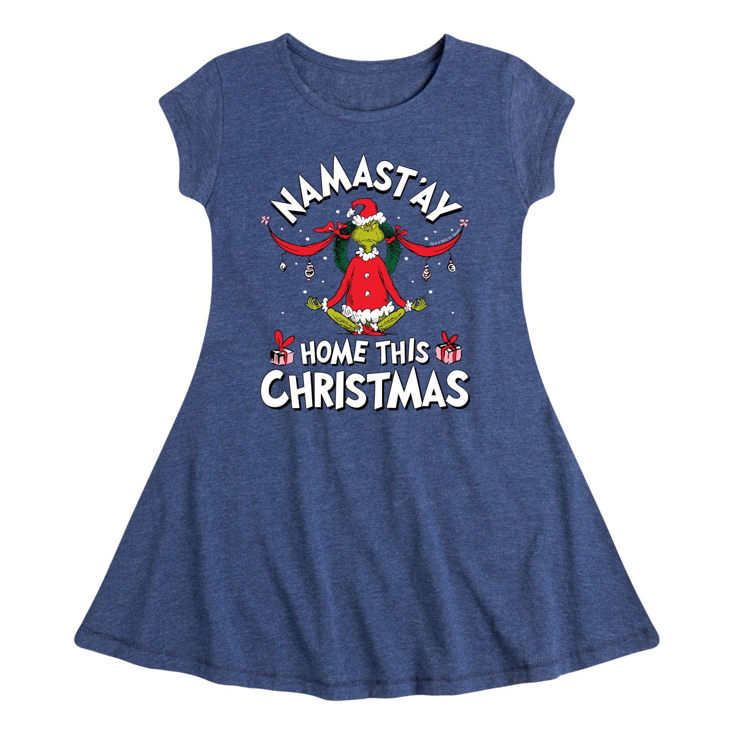 Dr. Seuss The Grinch - Christmas - Namast'ay Home This Christmas - Toddler & Youth Girls Fit ...