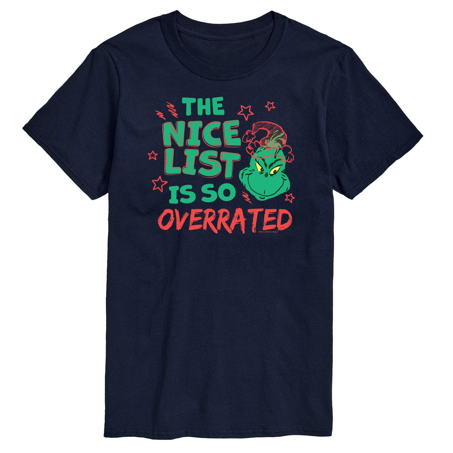 Dr. Seuss The Grinch - Christmas - Nice List Is Overrated - Men's Short ...