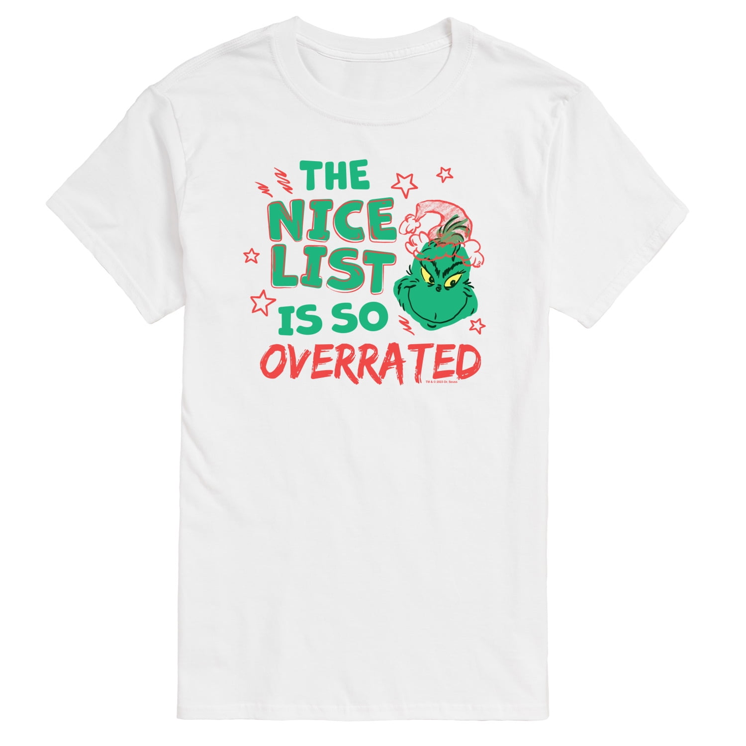 Dr. Seuss The Grinch - Christmas - Nice List Is Overrated - Men's Short ...