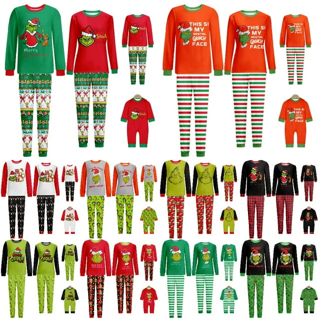 Dr Seuss The Grinch Christmas Pajamas Women Men Grinch Pjs Grinch