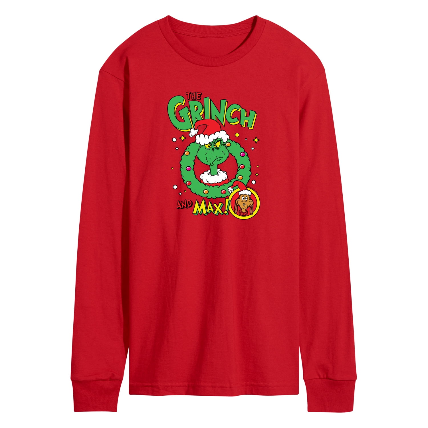 Dr. Seuss The Grinch - Christmas - The Grinch & Max - Men's Long Sleeve ...