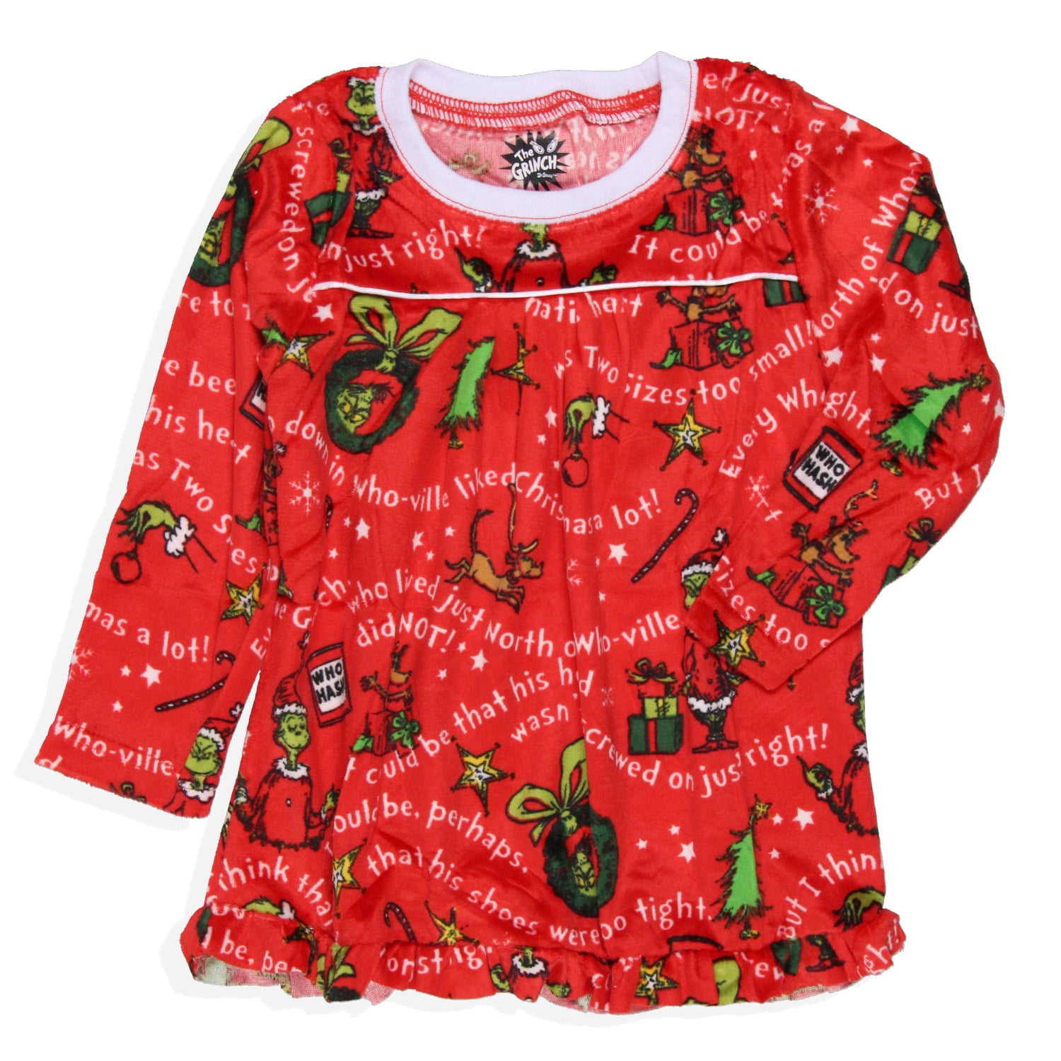 Dr. Seuss The Grinch Christmas Toddler Girls' Sleep Pajama Nightgown ...