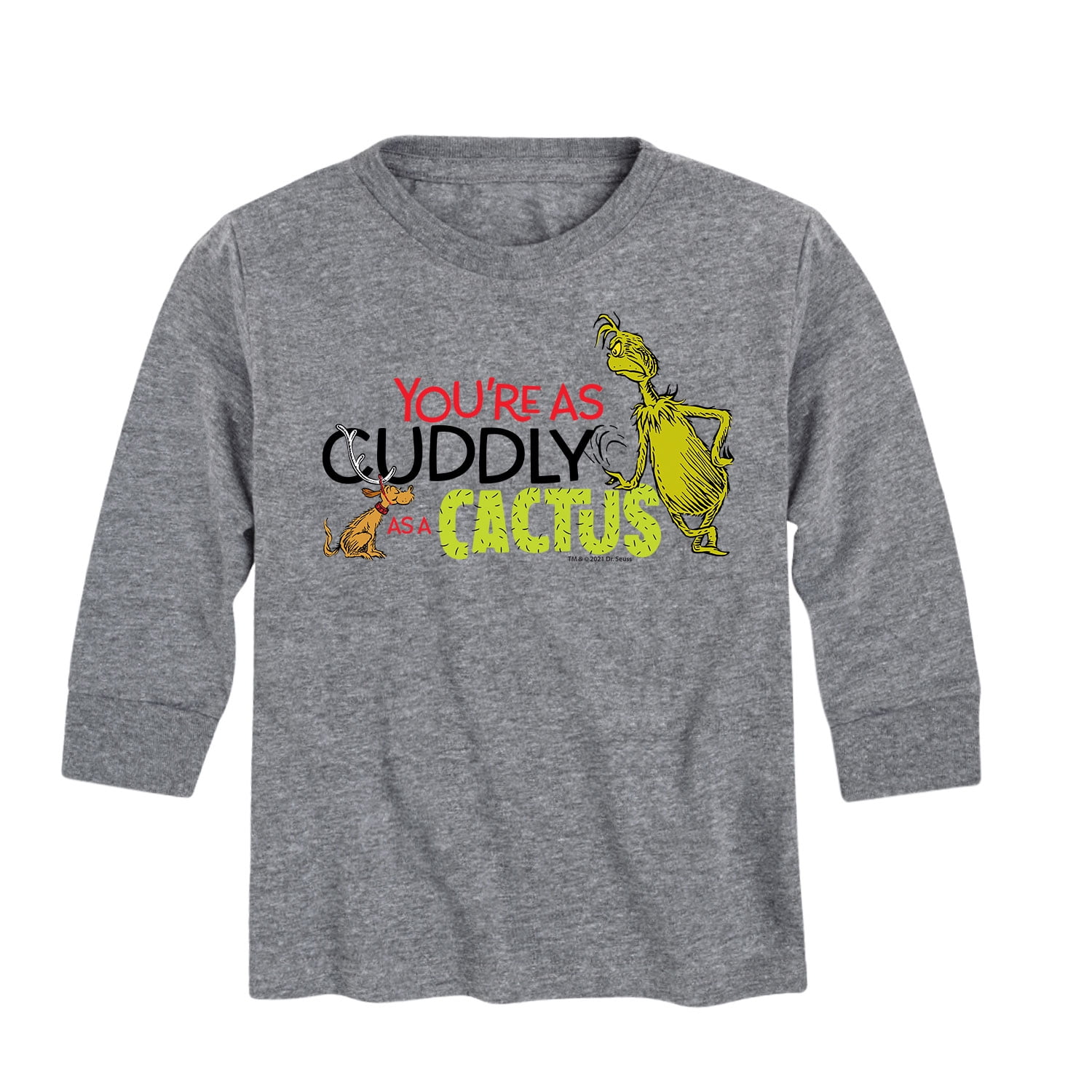 Dr. Seuss - The Grinch Cuddly As A Cactus - Toddler And Youth Long ...