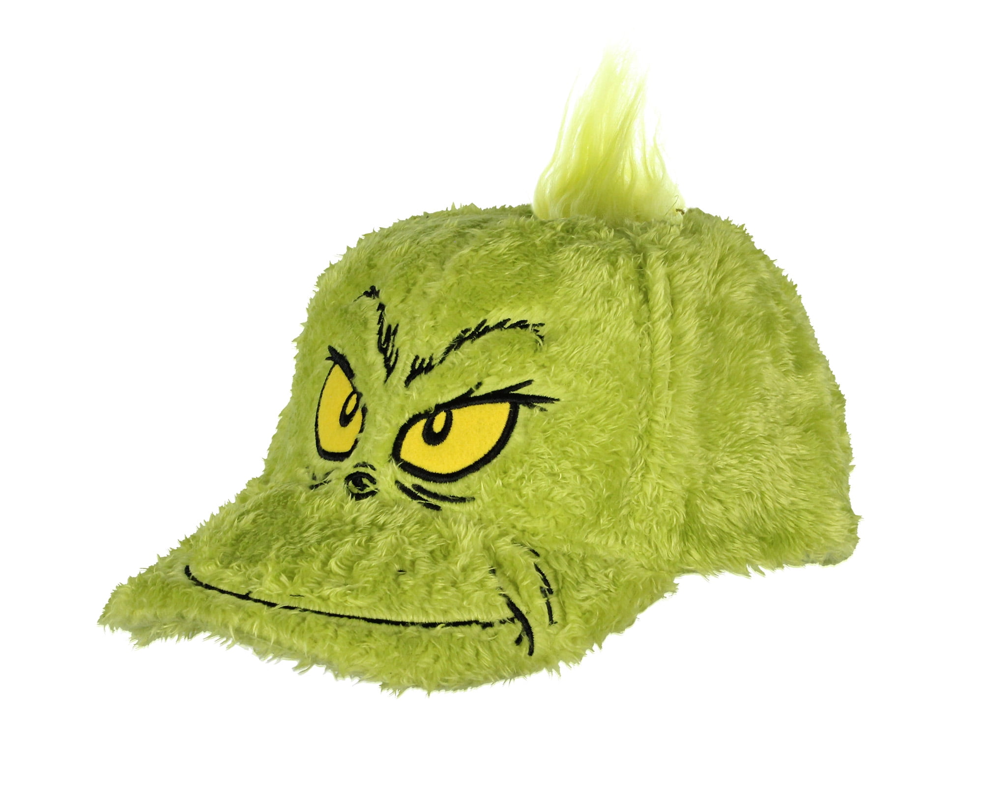 Dr. Seuss The Grinch Fuzzy Embroidered Face Adjustable Hat Baseball Cap ...