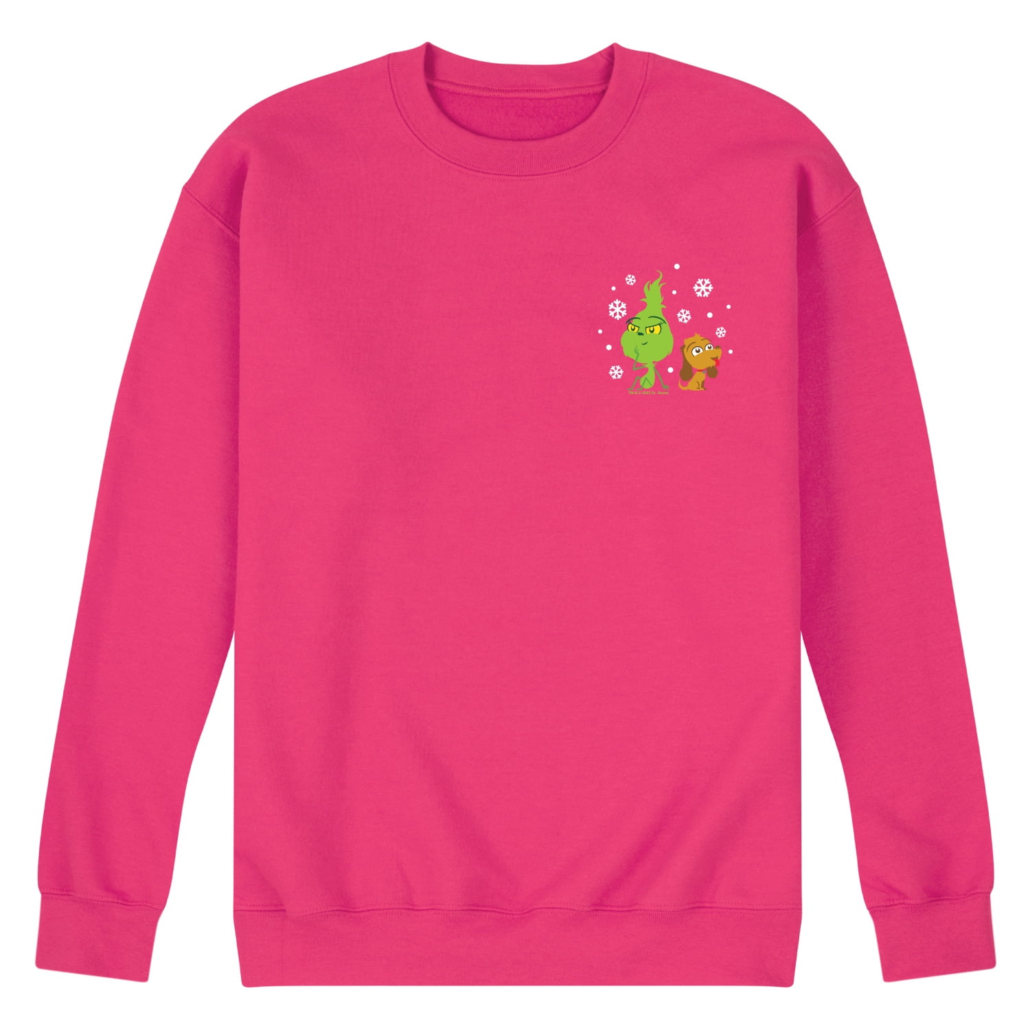Dr. Seuss The Grinch - Little Grinch - Enjoying Snowflakes - Men's Crew ...