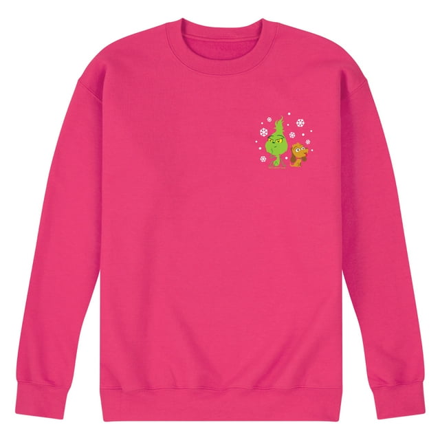 Dr. Seuss The Grinch - Little Grinch - Enjoying Snowflakes - Men's Crew ...