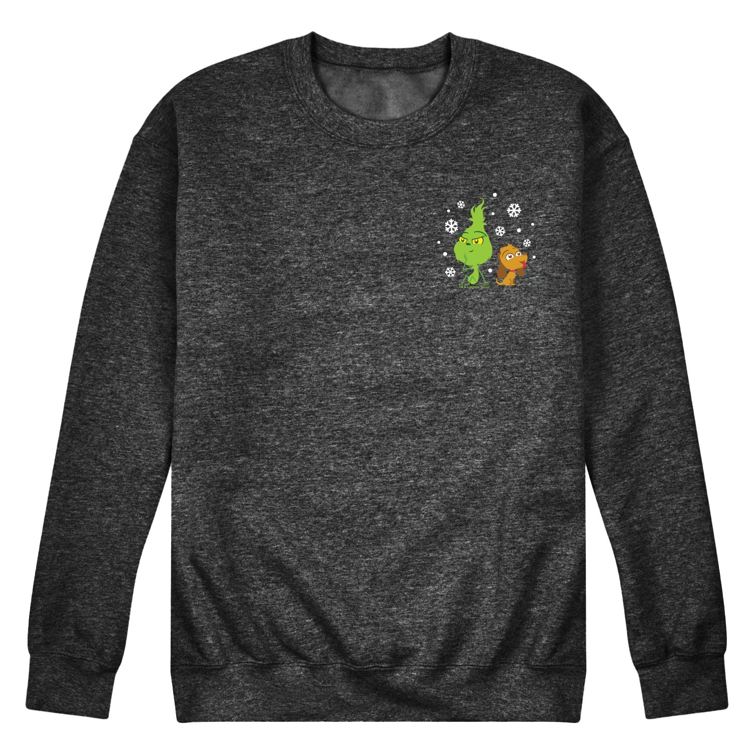 Dr. Seuss The Grinch - Little Grinch - Enjoying Snowflakes - Men's Crew ...
