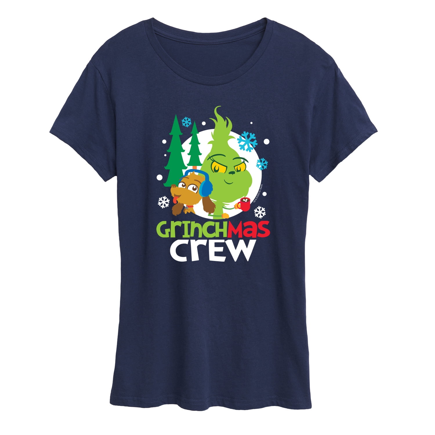 Dr. Seuss The Grinch - Little Grinch - Grinchmas Crew - Women's Short Sleeve Graphic T-Shirt ...