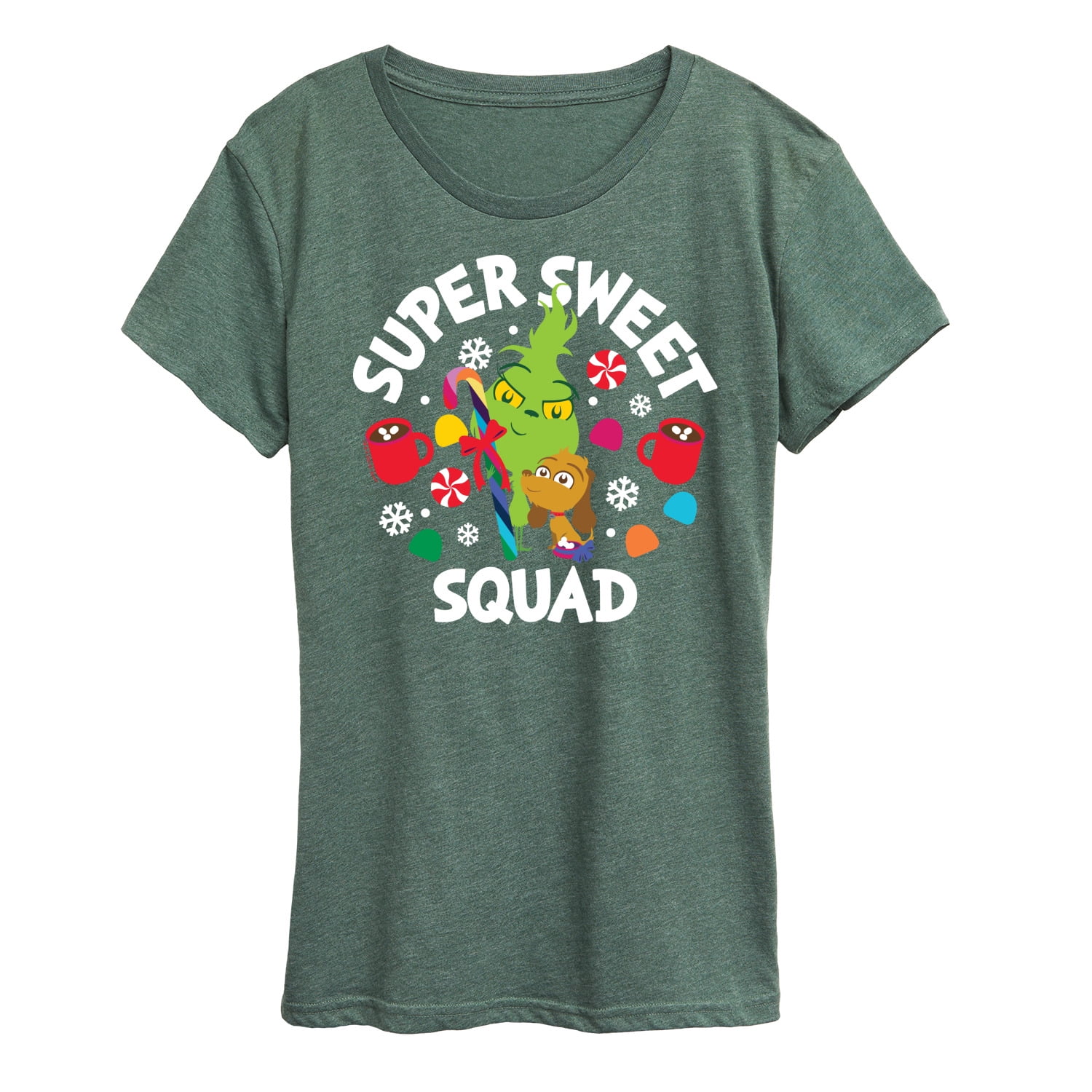 Dr. Seuss The Grinch - Little Grinch - Super Sweet Squad - Women's Short Sleeve Graphic T-Shirt ...