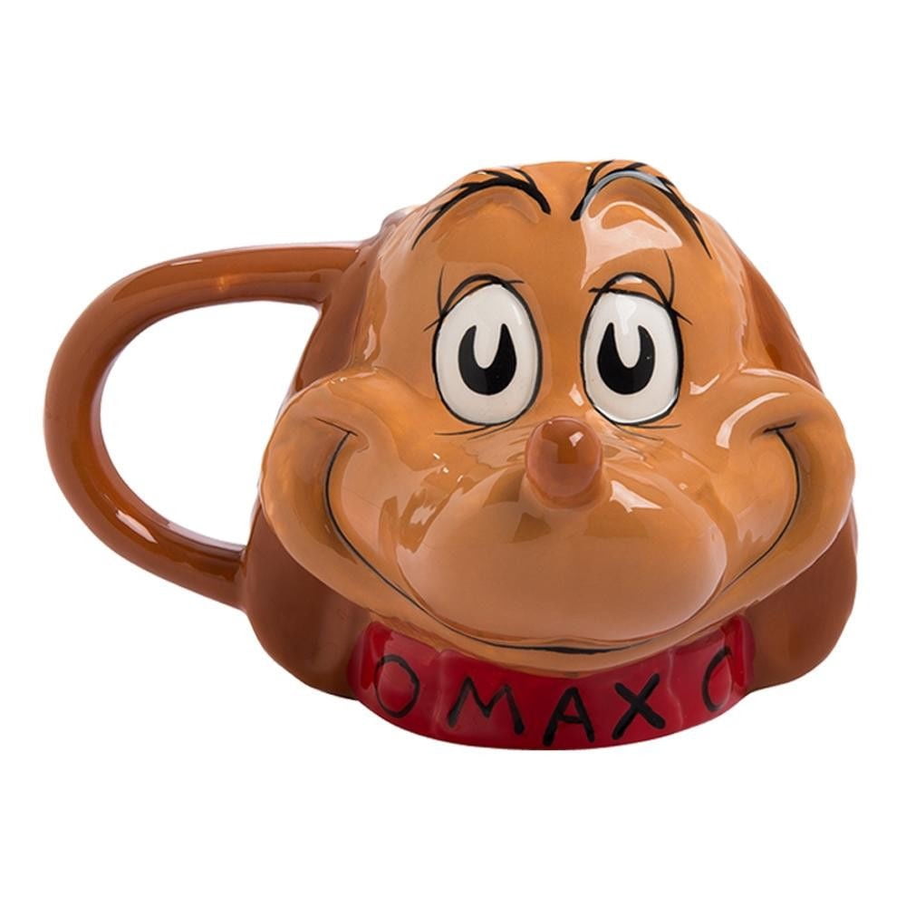 Dr. Seuss The Grinch Max Sculpted Ceramic Mug Dog X-Mas Christmas Movie ...