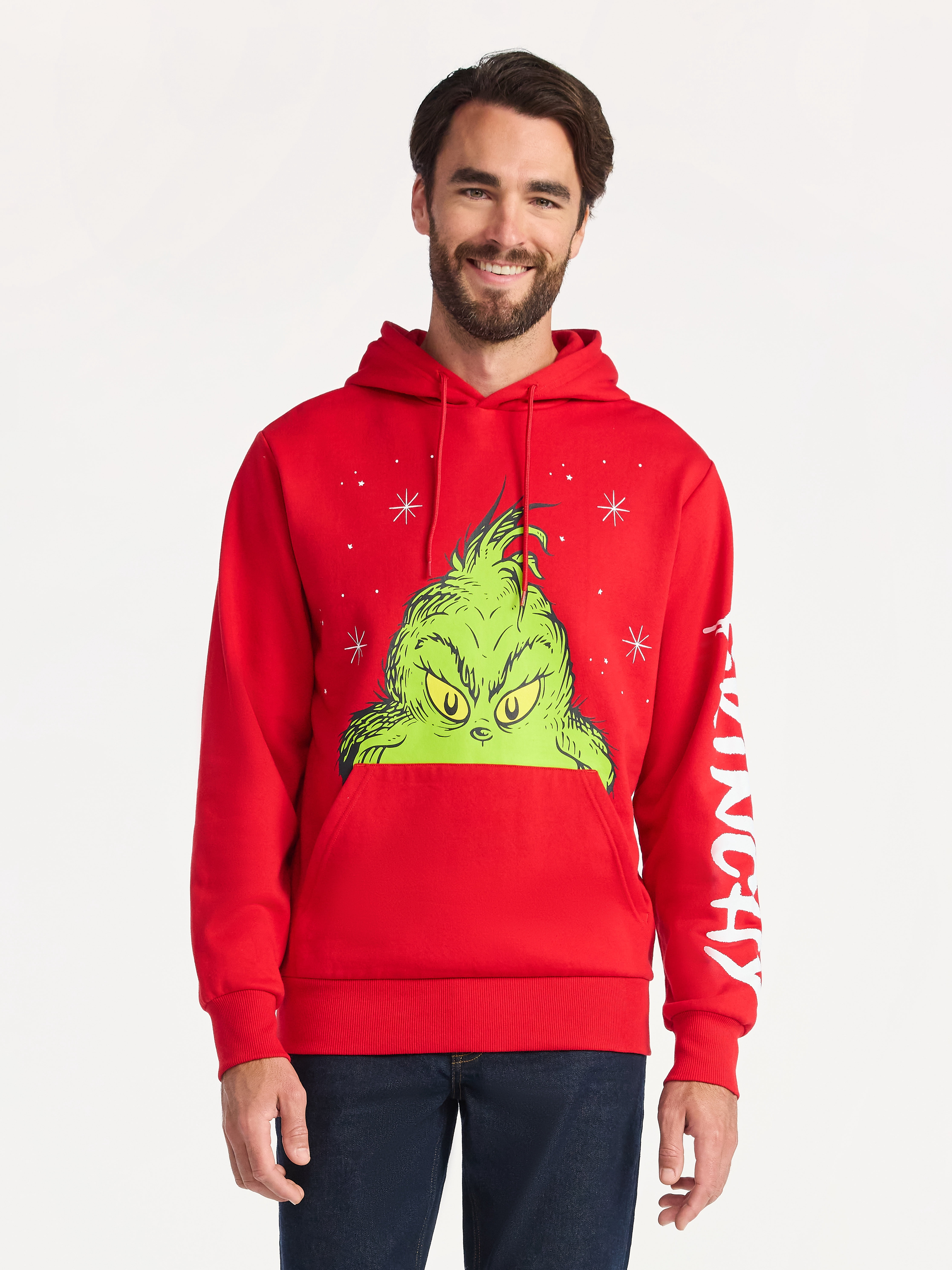 Dr. Seuss The Grinch Men's and Big Men's Graphic Hoodie, Sizes S-XXXL ...
