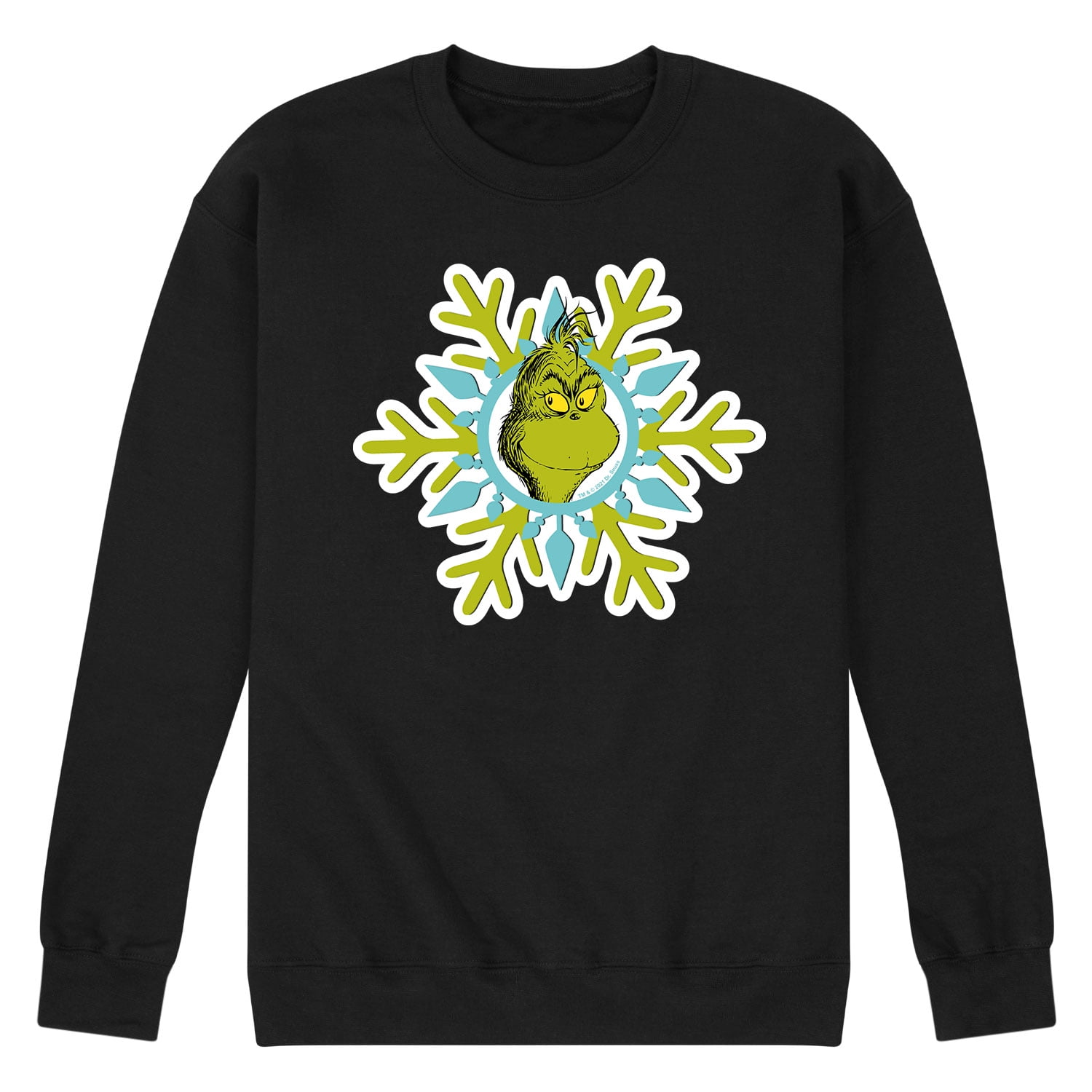 Dr. Seuss - The Grinch - Men's Crew Neck Fleece Pullover - Walmart.com