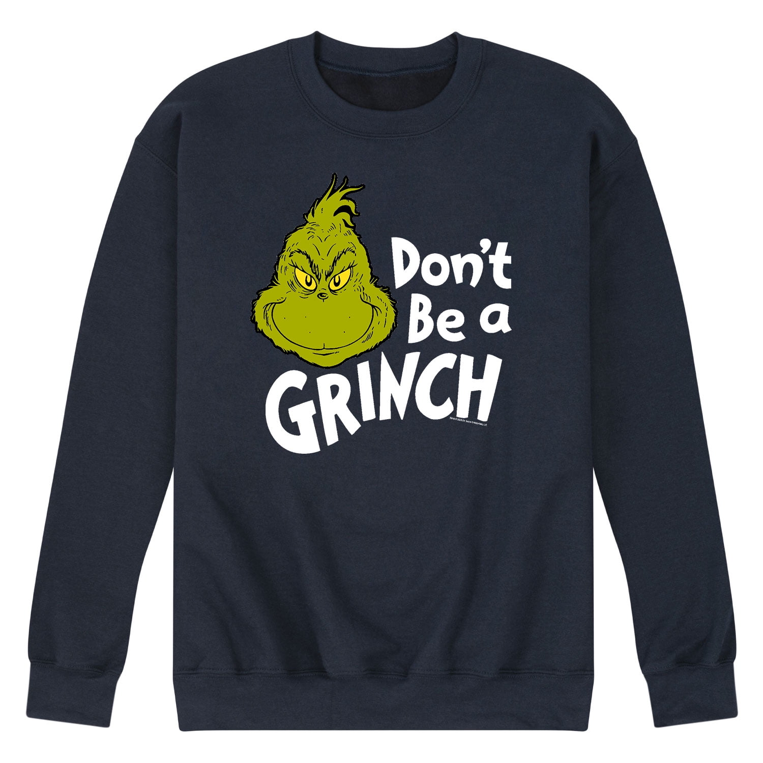 Dr. Seuss - The Grinch - Men's Crew Neck Fleece Pullover - Walmart.com