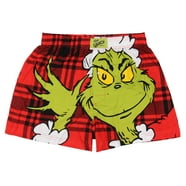 Dr. Seuss Grinch Merry Grinchmas Santa Grinch Buffalo Plaid Boxer ...