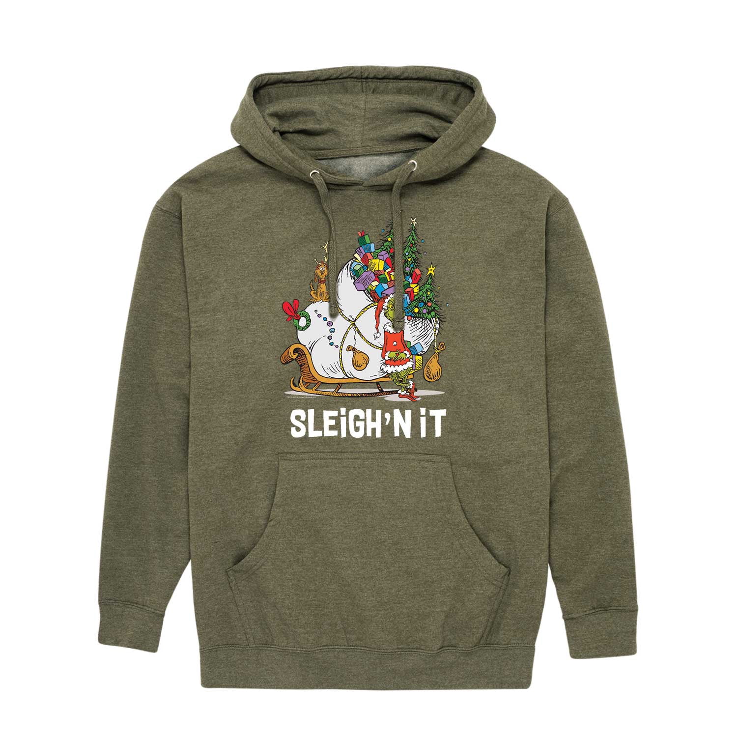 Dr. Seuss - The Grinch - Men's Pullover Hooded Fleece Sweatshirt ...